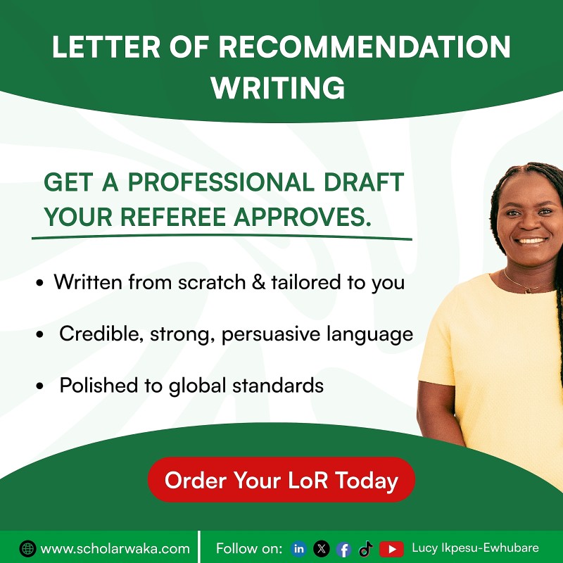 Letter of Recommendation (LoR) Writing from Scratch | ScholarWaka