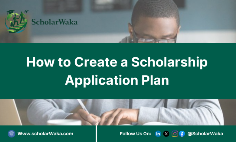How to Create a Scholarship Application Plan | ScholarWaka